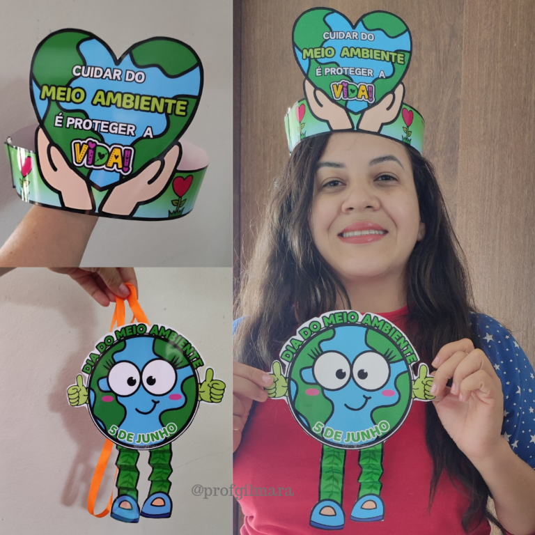 MEIO AMBIENTE: COROA +FANTOCHE PLANETINHA (natureza,reciclagem ...